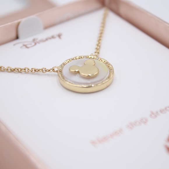 Disney | Jewelry | Disney Mickey Mouse Mother Of Pearl Pendant Fine ...